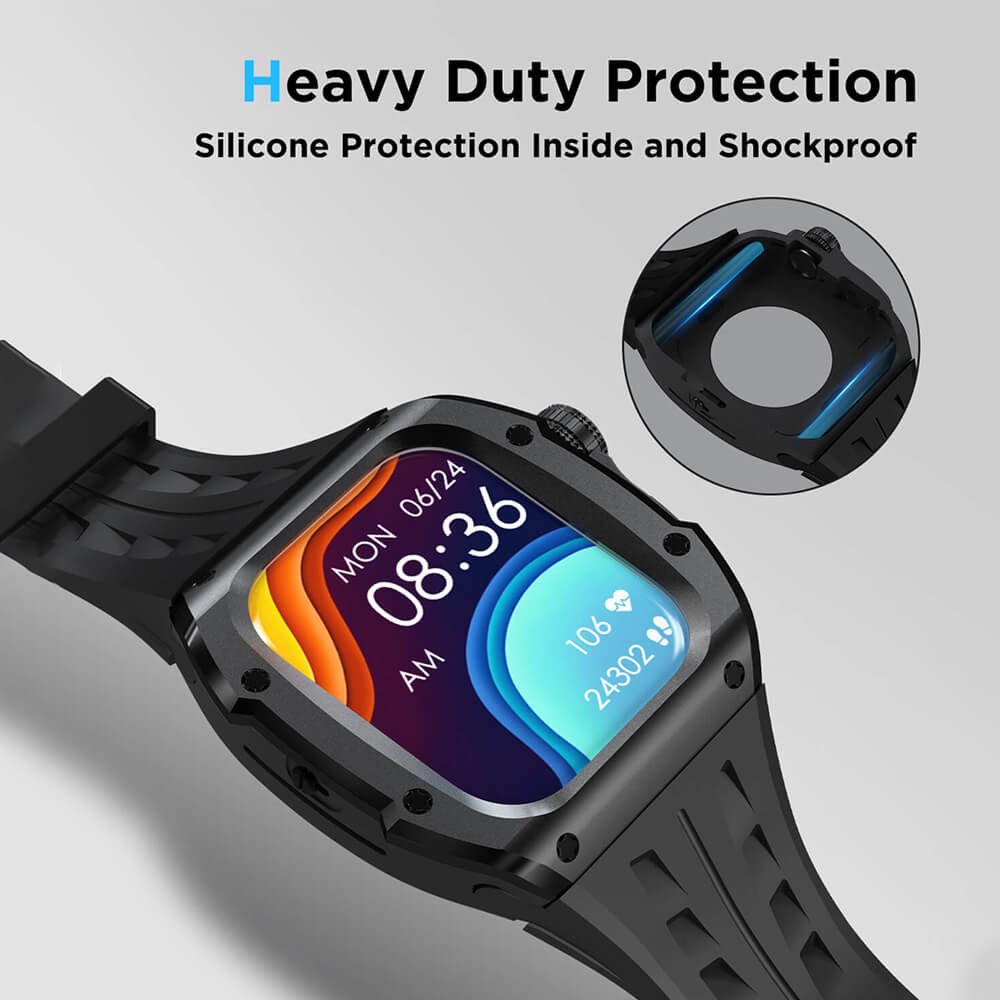 316 Stainless Steel Luxury Apple Watch Series 46MM Case | Beeasy