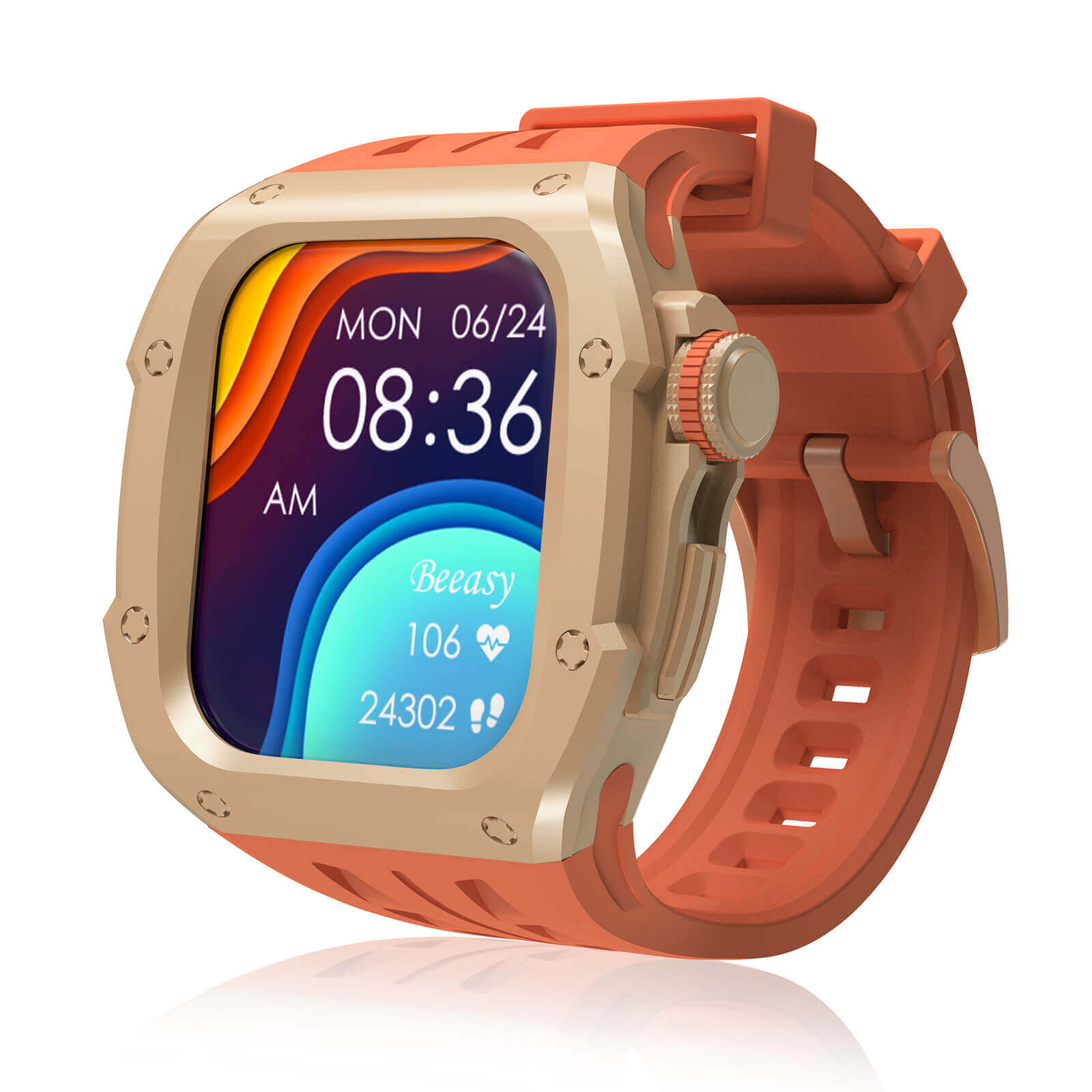 316 Stainless Steel Luxury Apple Watch Series 46MM Case | Beeasy